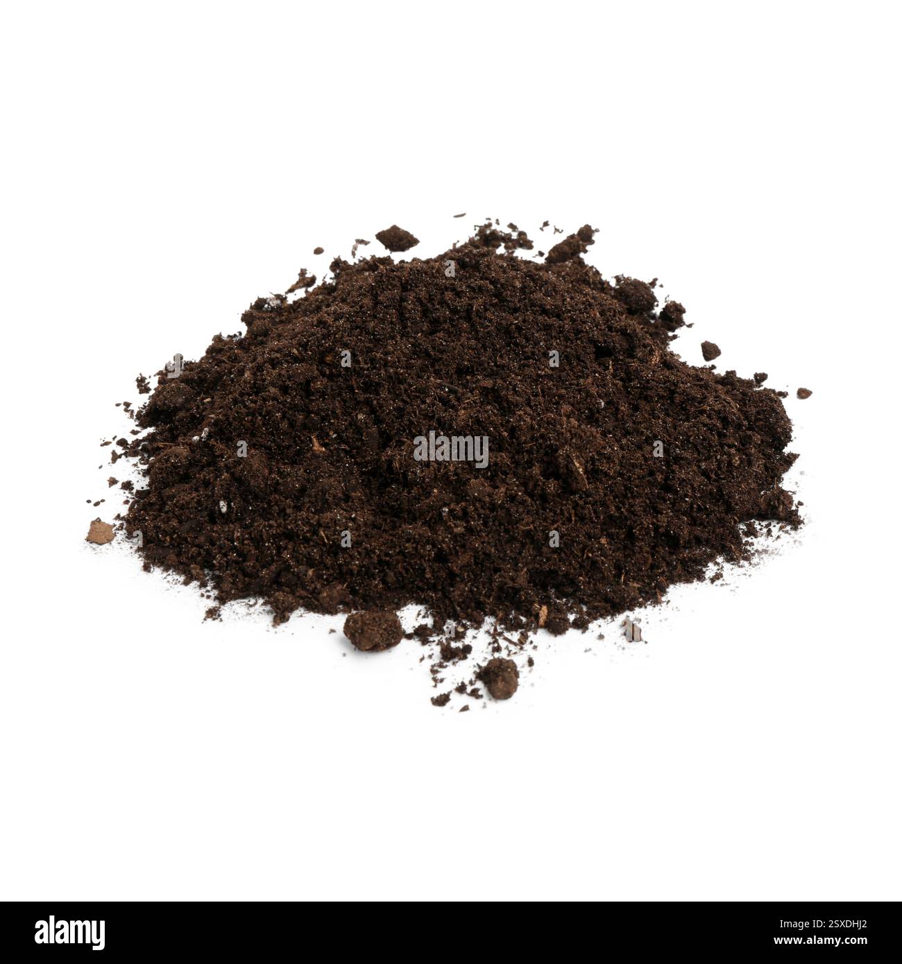 Pile of fresh soil isolated on white Stock Photo - Alamy