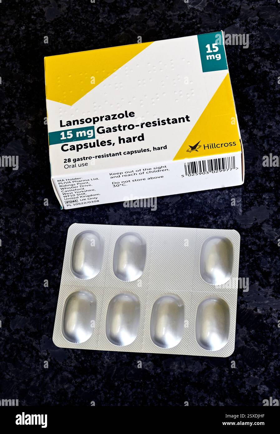 Photograph of a pack of Lansoprazole 15mg Gastro-resistant Capsules ...