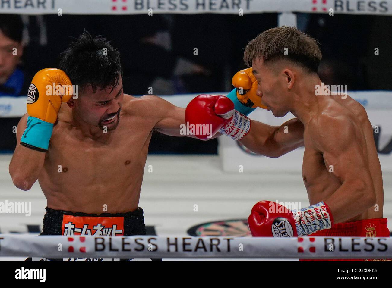 Daigo Higa , left, of Japan fight with Seiya Tsutsumi , right, of Japan ...