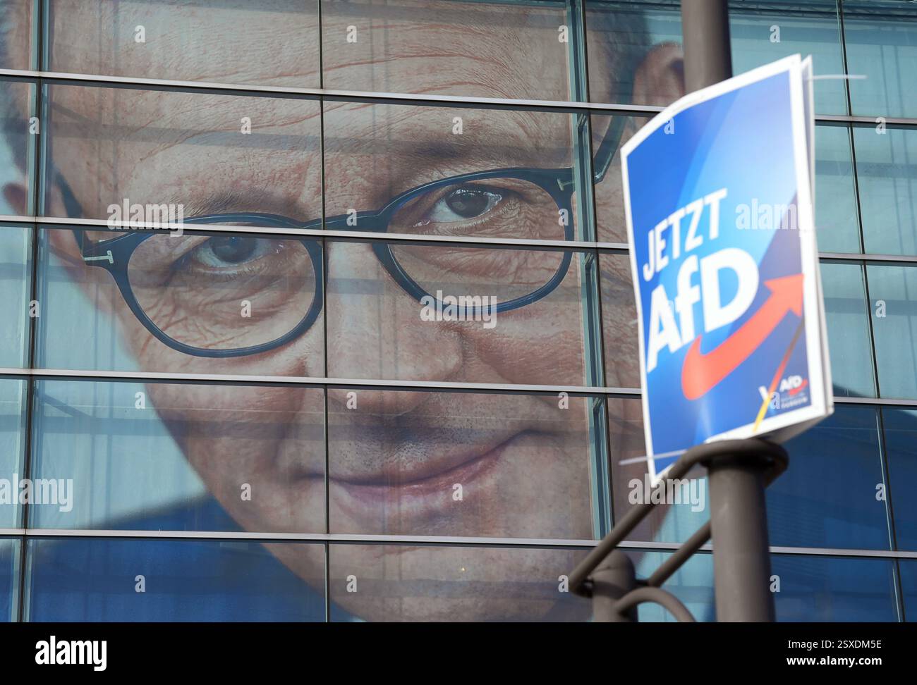 Berlin, Germany. 24th Feb, 2025. An AfD election poster with the ...