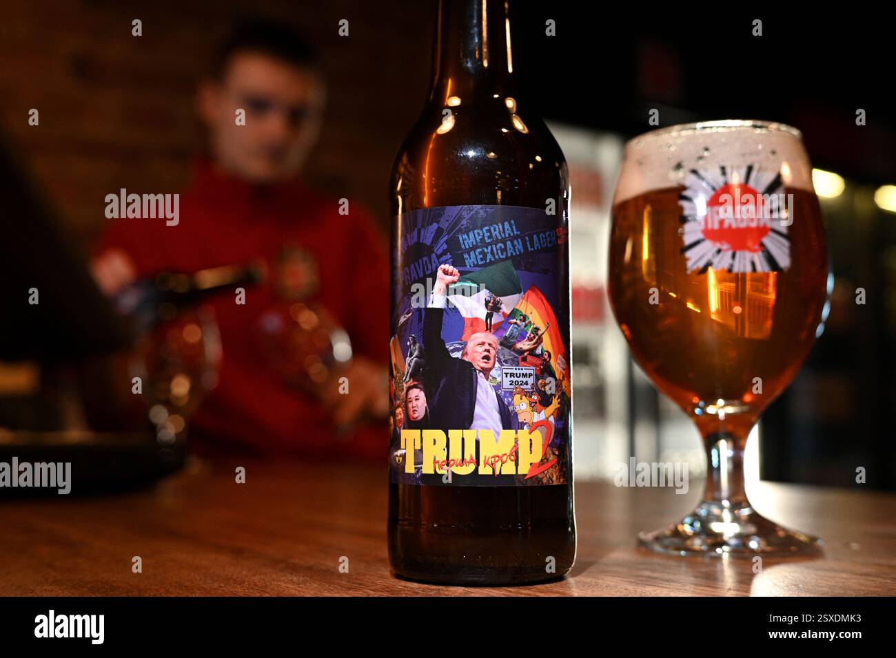 Lviv, Ukraine - Feb 18, 2025: A botle of localy brewed beer called ...