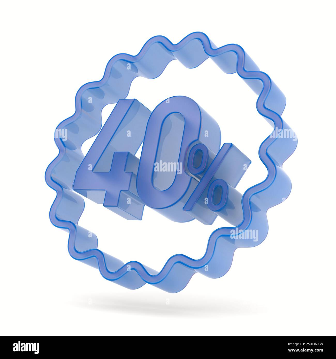 Forty percent on white background. Isolated 3D illustration Stock Photo ...