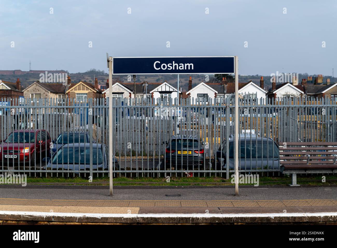 Station sign for Cosham train station in Portsmouth. February 2025 ...