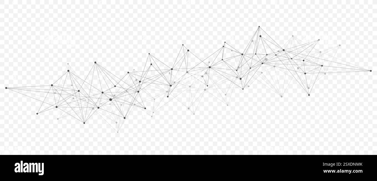 Abstract Dynamic Motion Lines And Dots Connection Background With Plexus Effect Digital