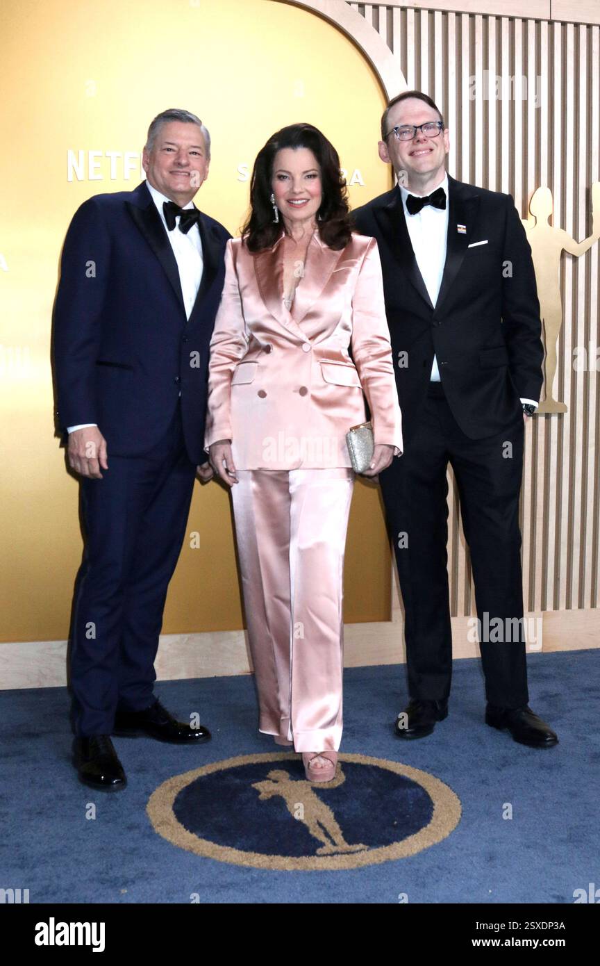 Ted Sarandos, Fran Drescher und Duncan Crabtree-Ireland bei der ...