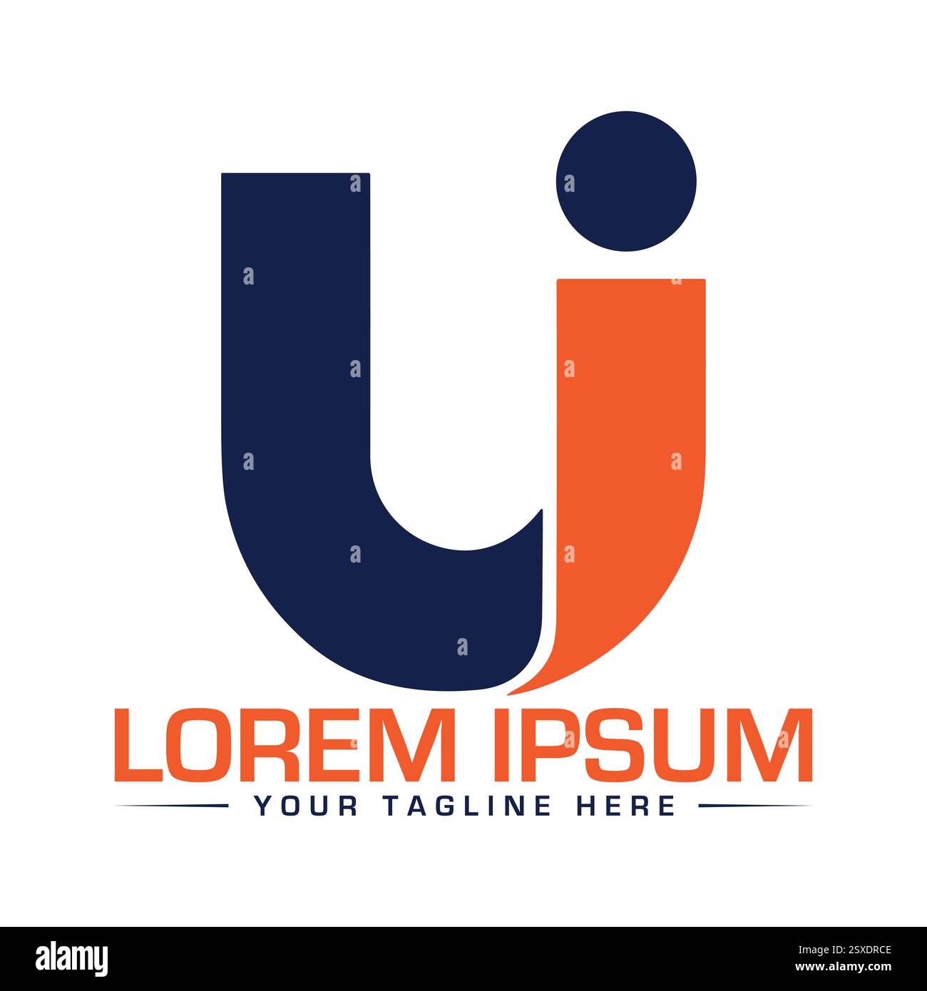 UI Letter Logo Design Stock Vector Image & Art - Alamy