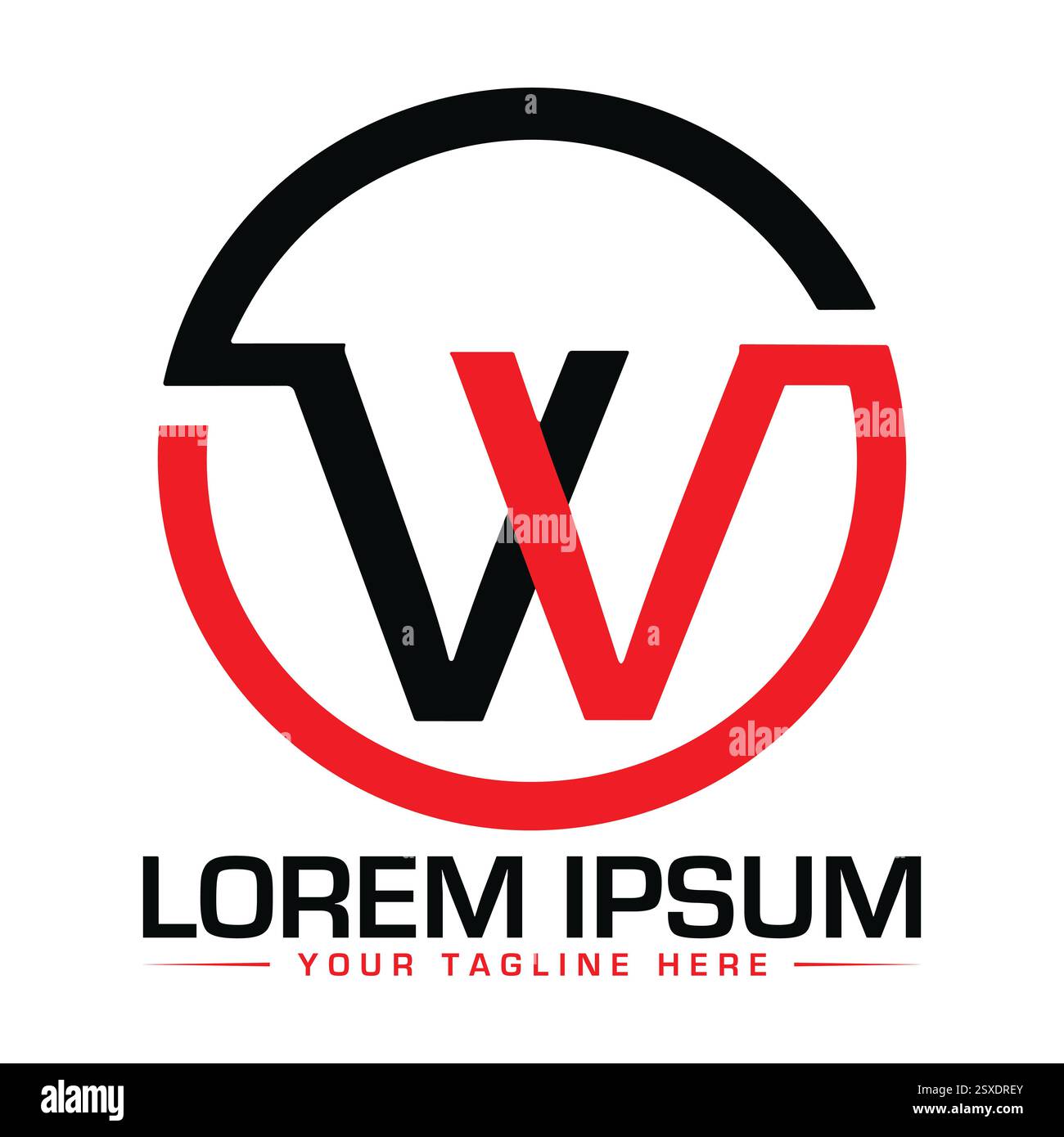 W Letter Logo Design Stock Vector Image & Art - Alamy