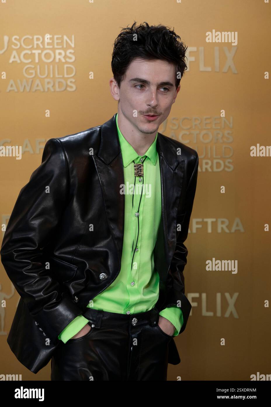 Los Angeles, California, USA. 23rd Feb, 2025. Timothée Chalamet. 31st Annual Screen Actors Guild ...