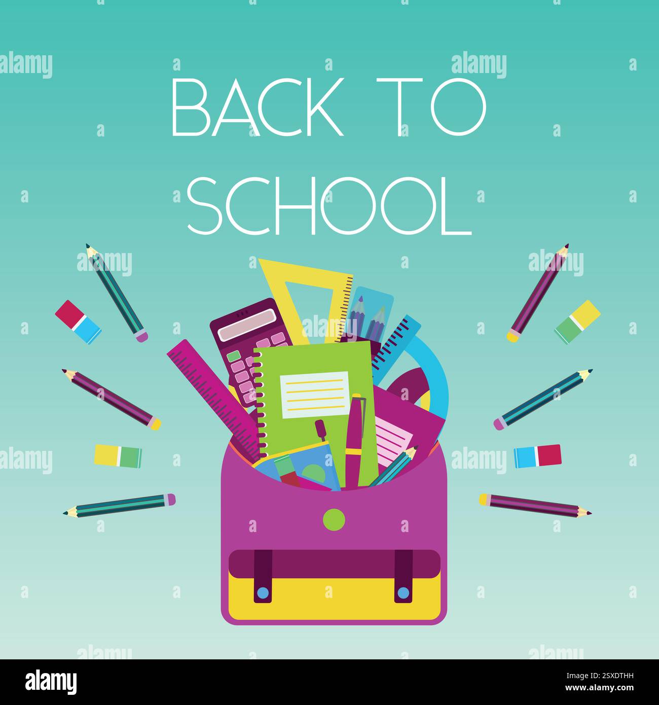 Pencil ruler flat color Stock Vector Images - Alamy