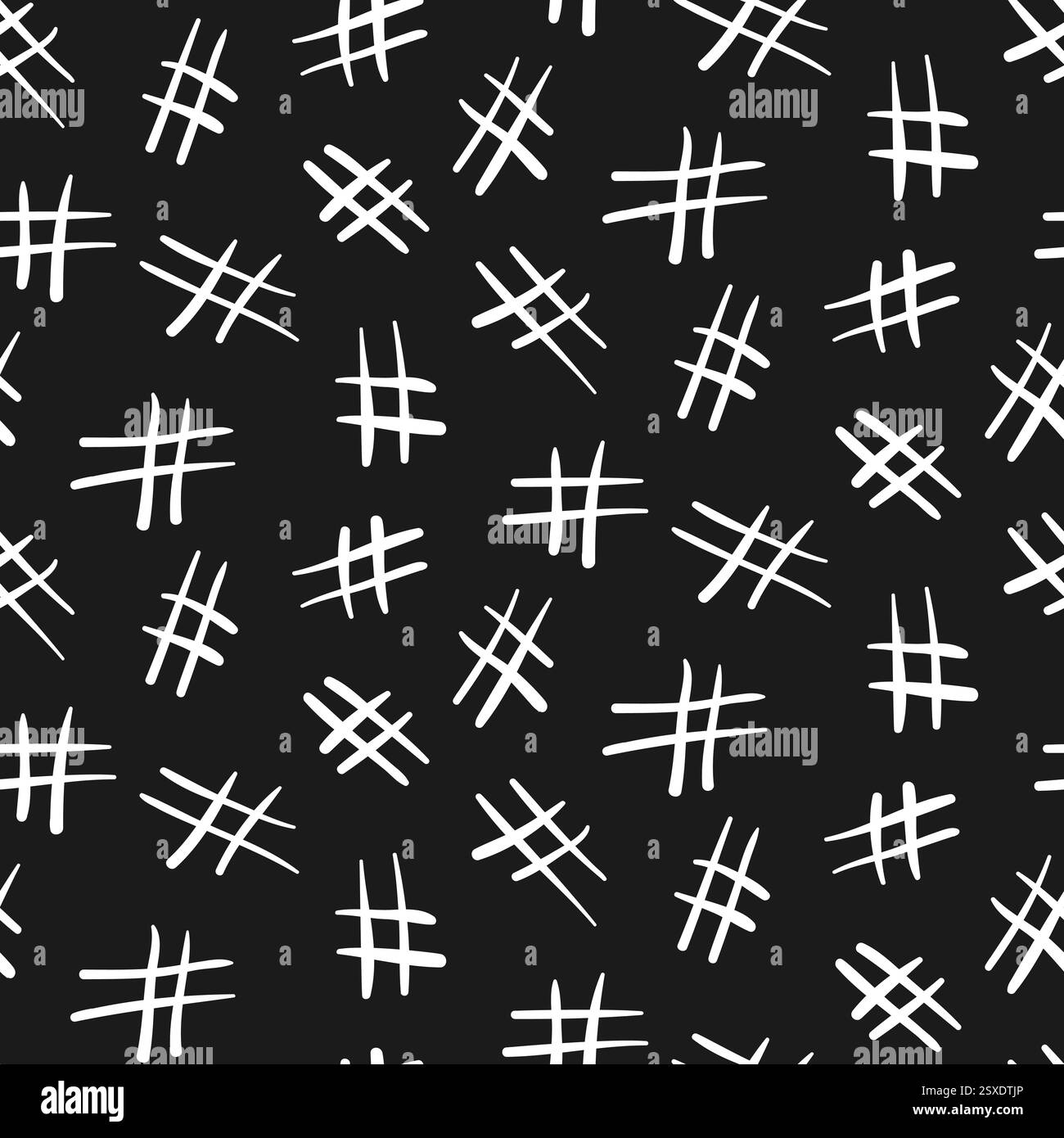 Monochrome pattern with white hashtag symbols Stock Vector Image & Art ...