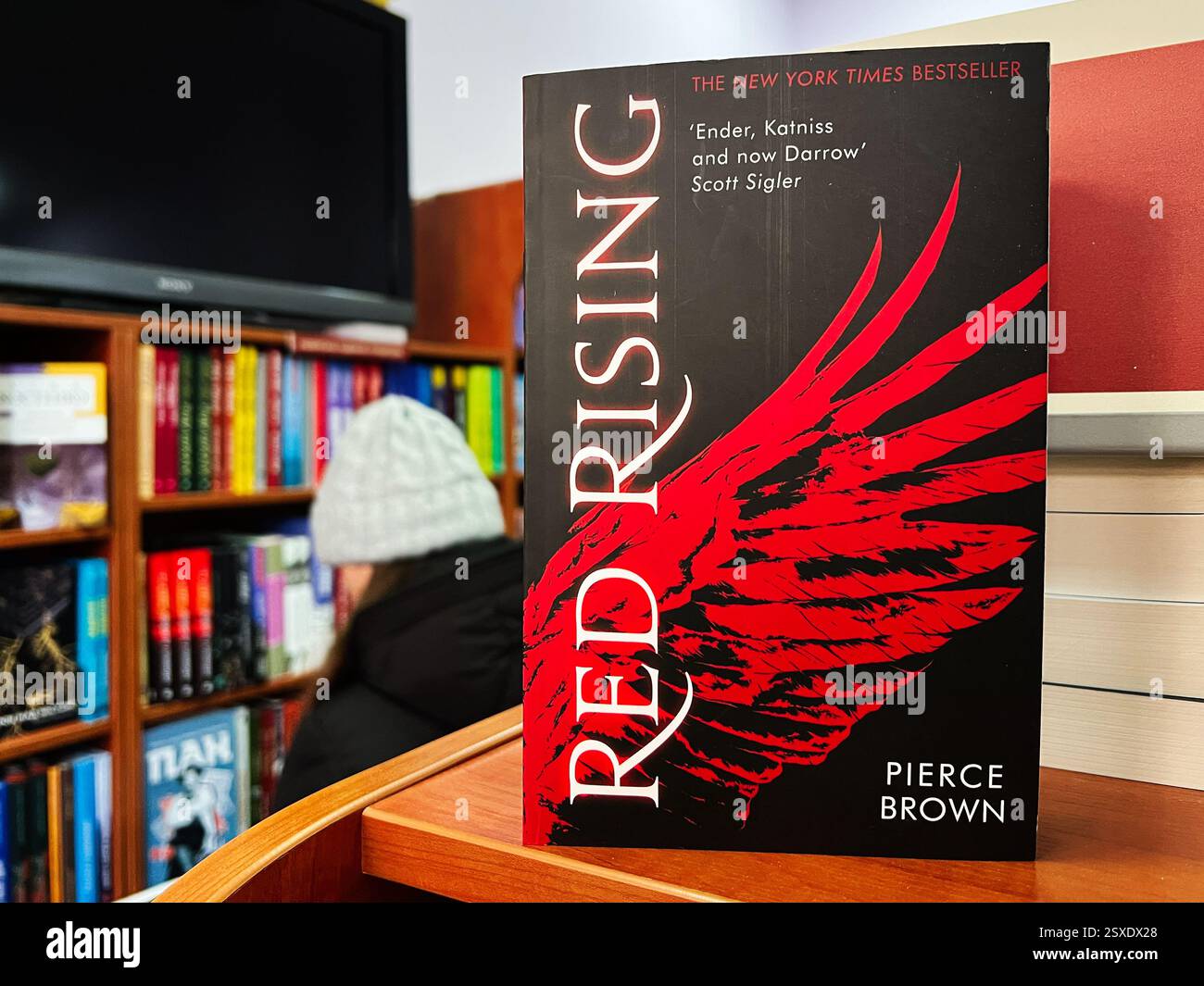 Lviv, Ukraine - February 20, 2025: The book Red Rising by Pierce Brown ...