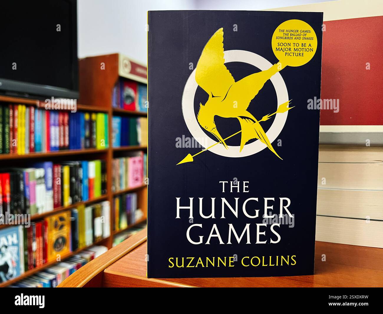 Lviv, Ukraine - February 20, 2025: Cover of The Hunger Games by Suzanne ...