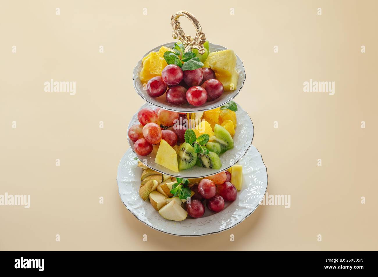 assorted fruits on a stand Stock Photo - Alamy