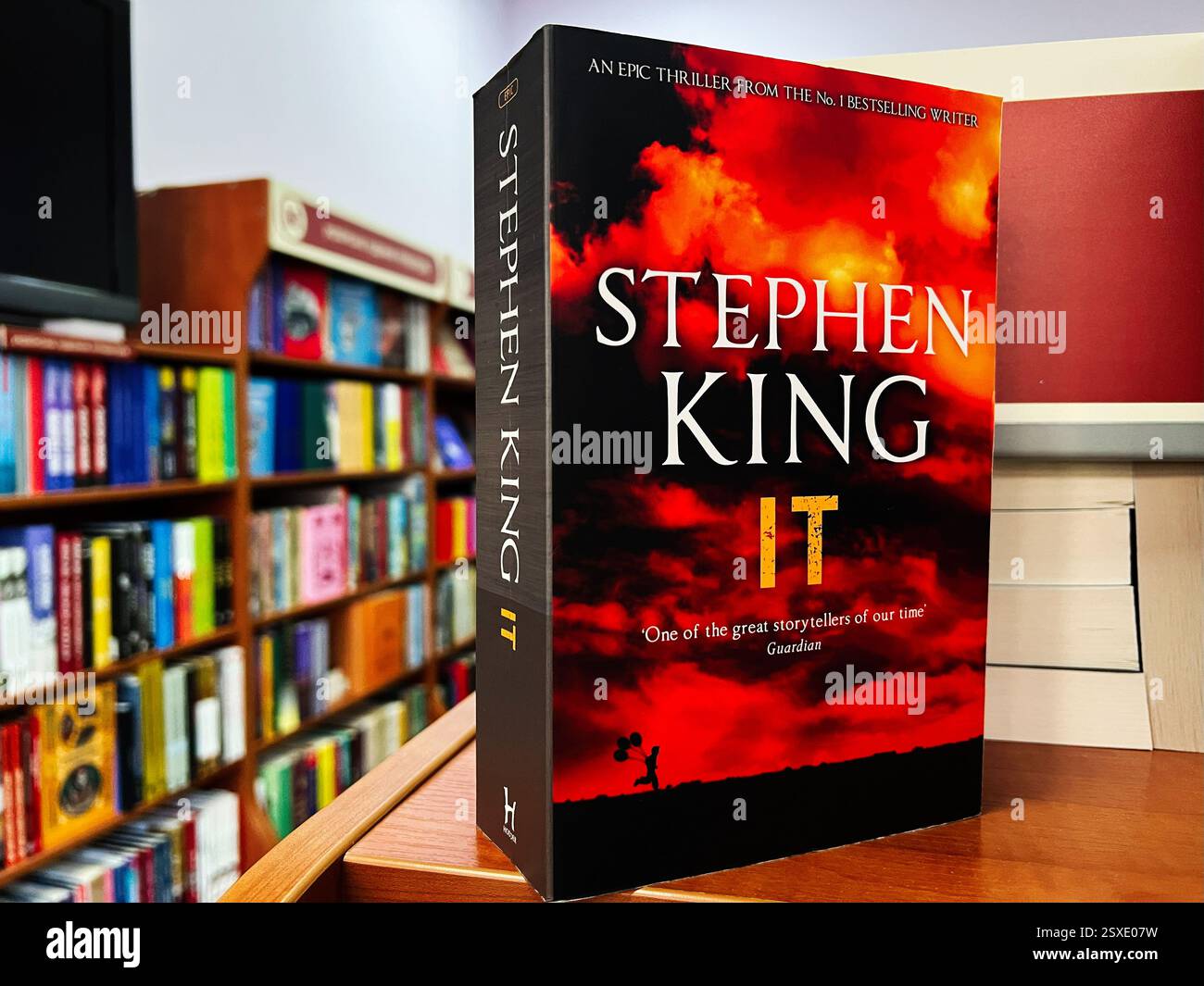 Lviv, Ukraine - February 20, 2025: The Stephen King It novel displayed ...