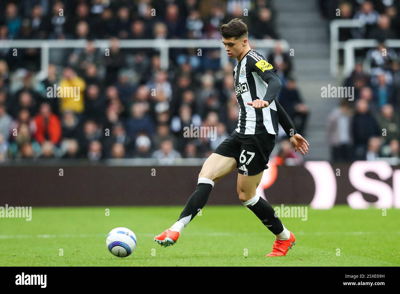 Newcastle, UK. 23rd Feb, 2025. Lewis Miley Of Newcastle United during ...
