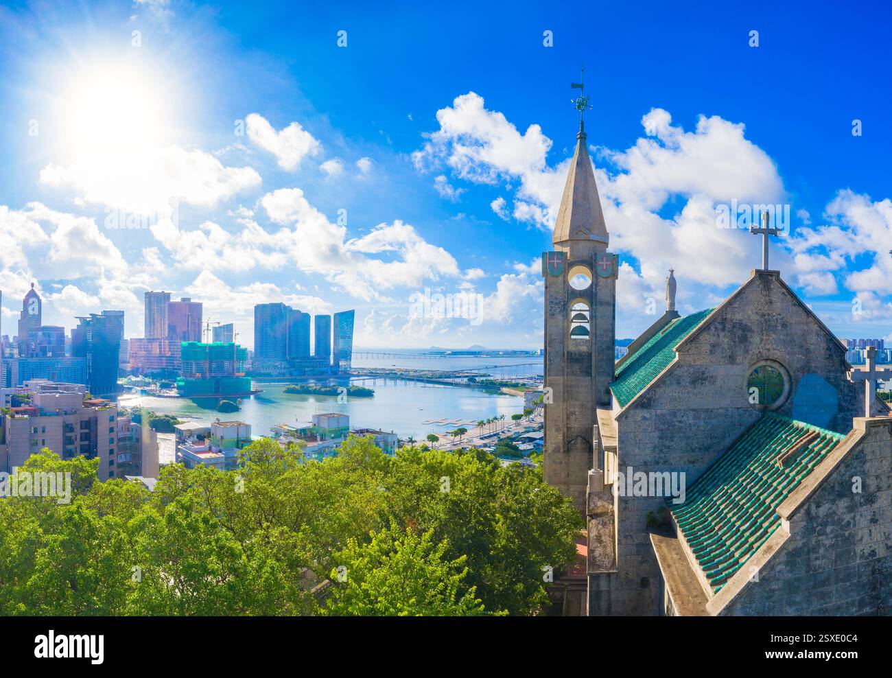 Bishop's Mountain Church, West Wangyang Mountain, Macau, China Stock ...