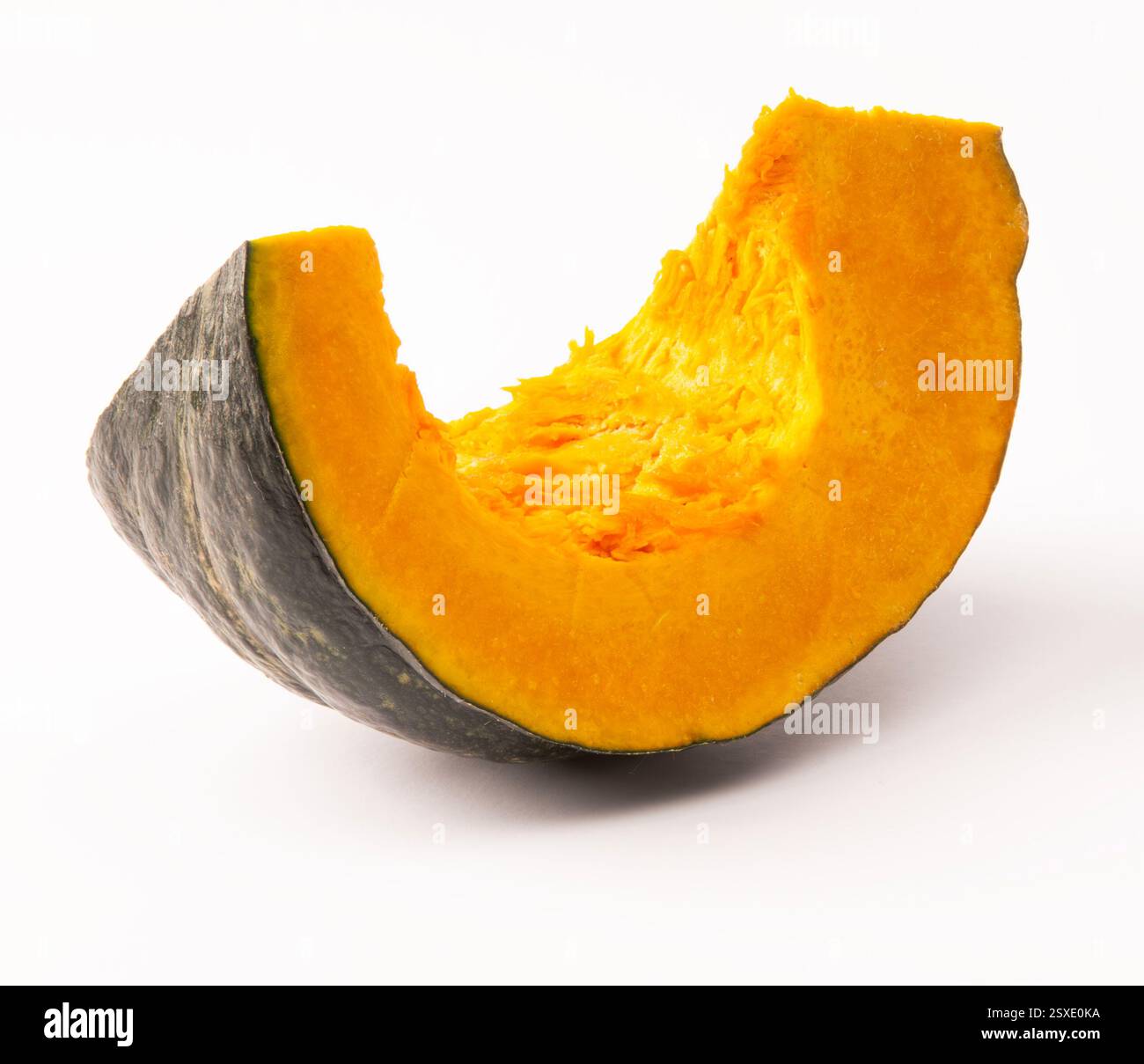 Pumpkin Slice on White Background, Isolated Stock Photo - Alamy