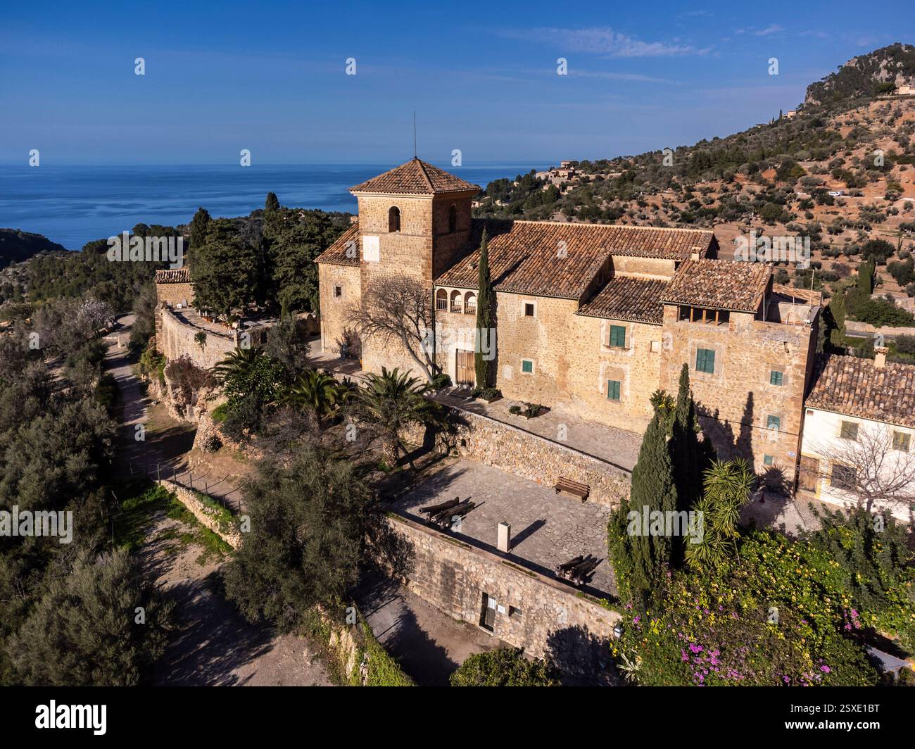parish church of San Juan Bautista and village, 14th century, Deià ...