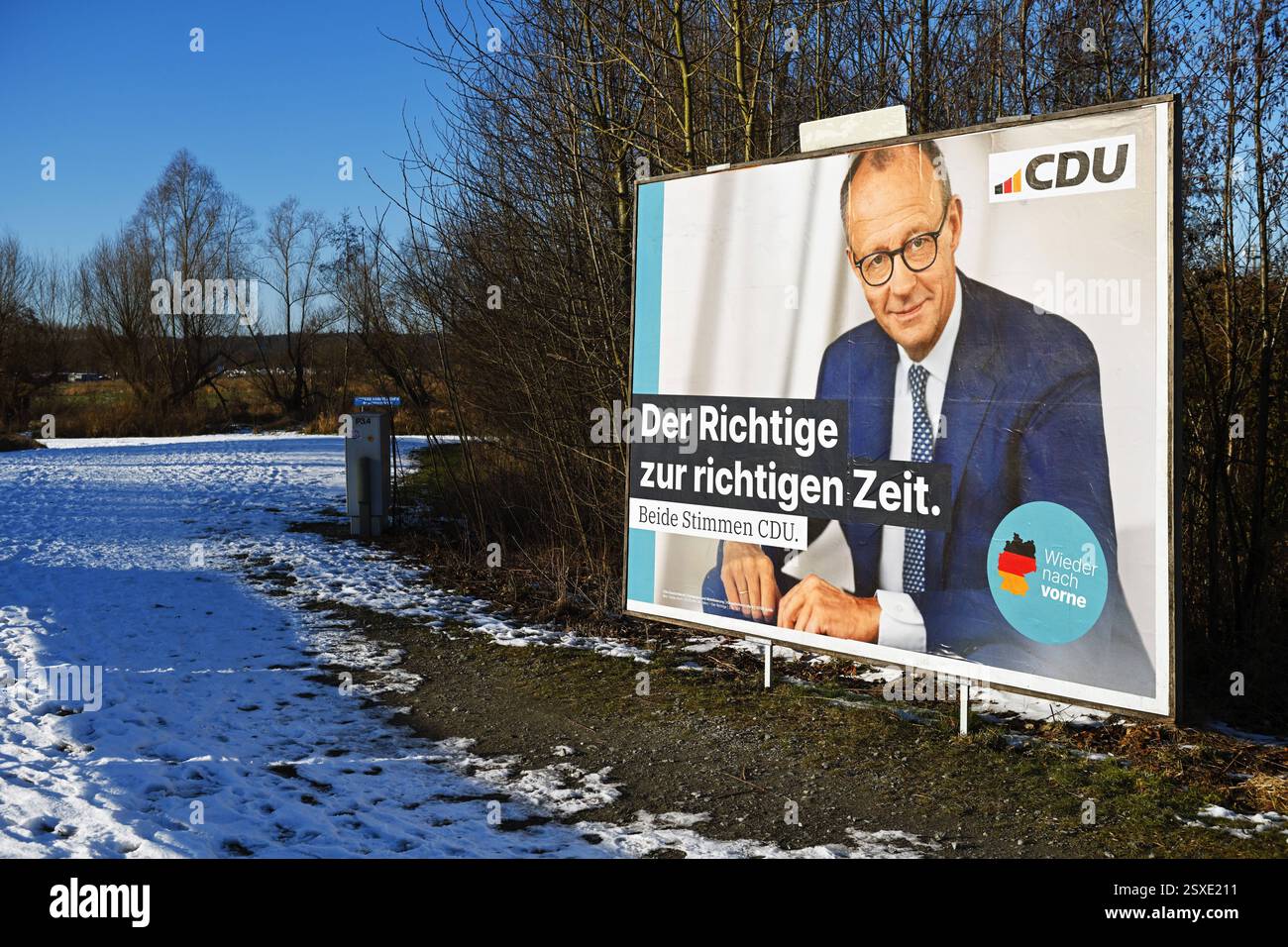 Wahlplakat der CDU mit Friedrich Merz zur Bundestagswahl 2025 *** CDU ...