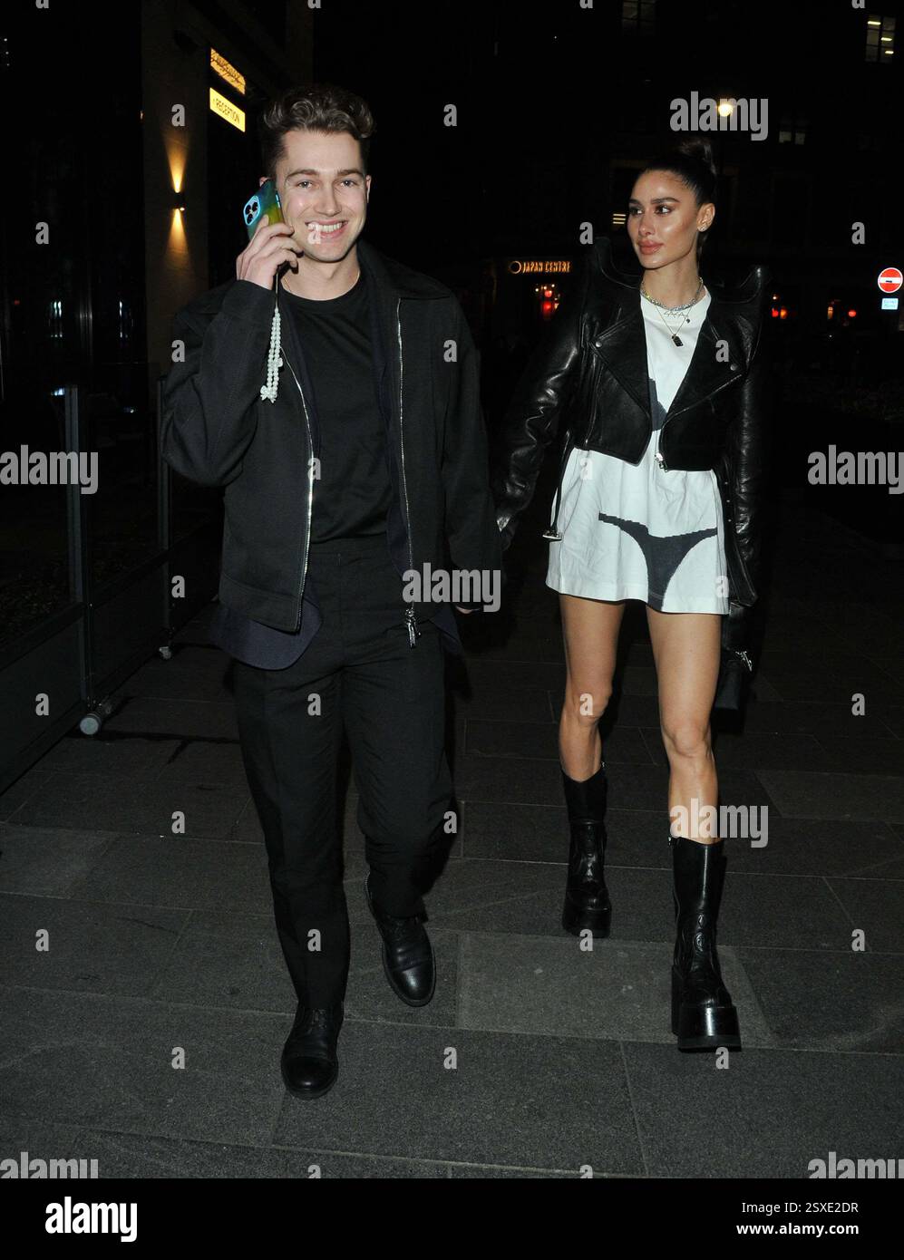 London, UK. 22nd Feb, 2025. AJ Pritchard and Zara Zoffany at the LFW a ...