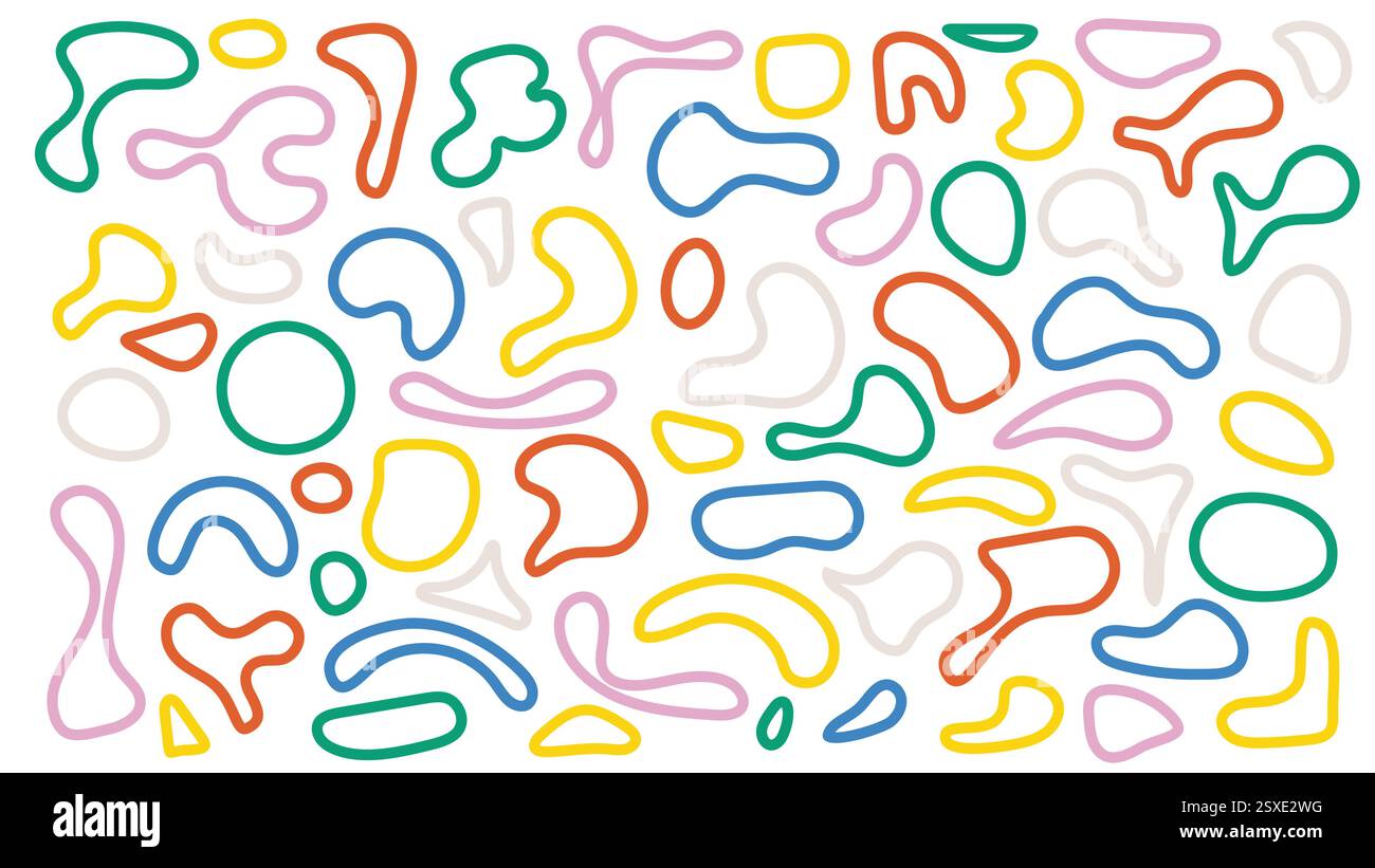 Colorful abstract blobs with liquid outlines, suitable for speech ...