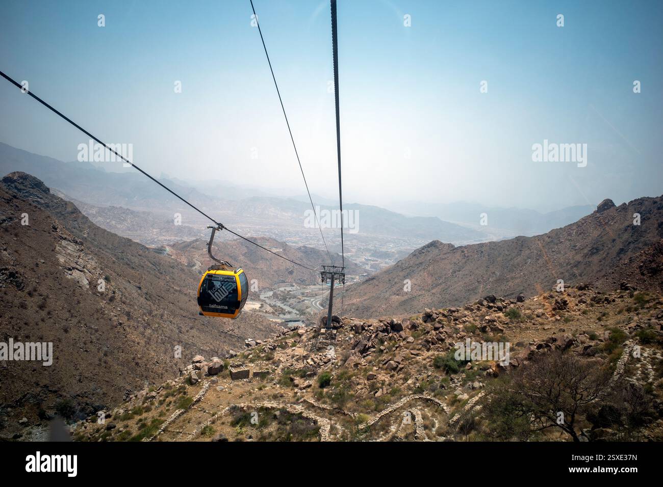 Mecca, Saudi Arabia - June 23, 2024: The Taif Cable Cars, also known as ...