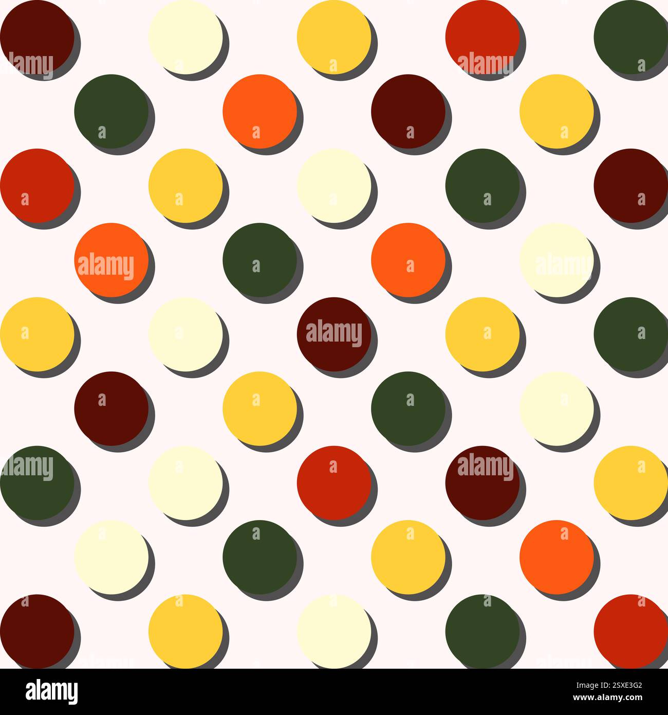 Vibrant seamless pattern of colorful circles, ideal for modern and ...