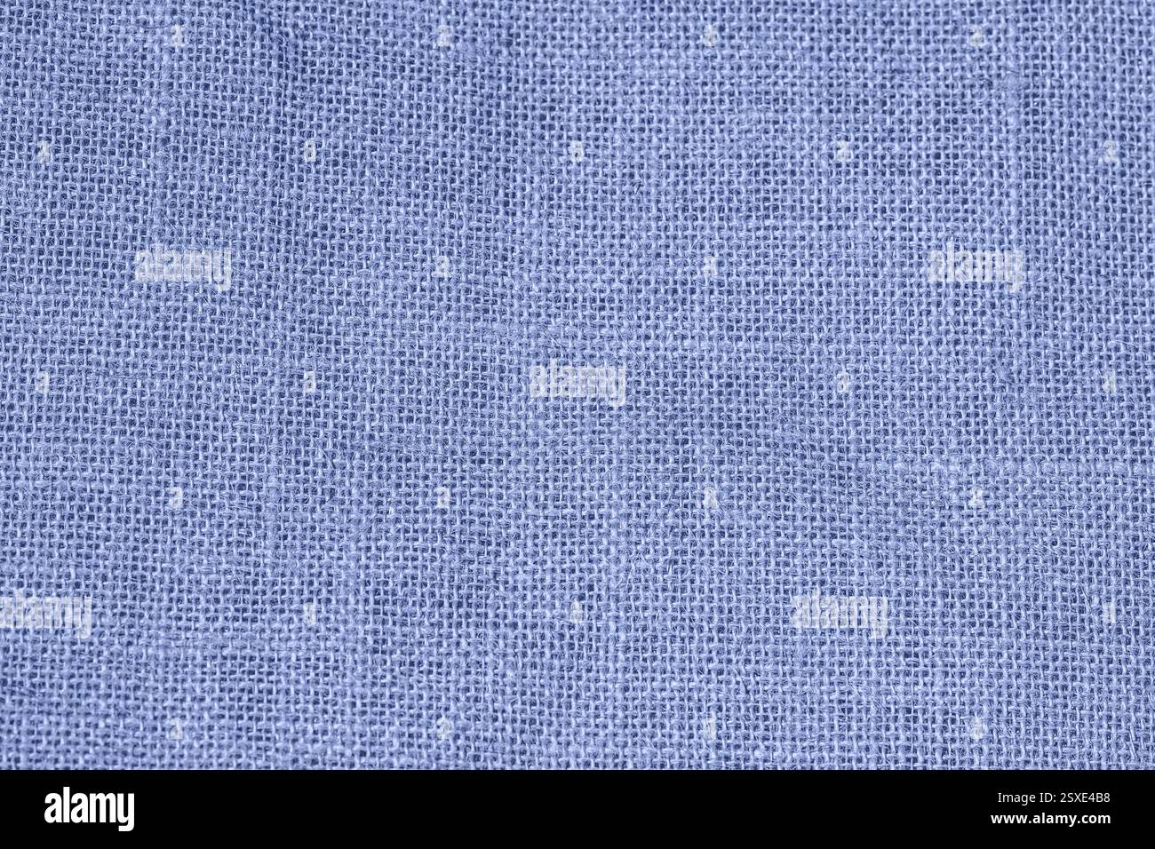 Blue woven fabric texture with a detailed grid-like pattern and natural ...