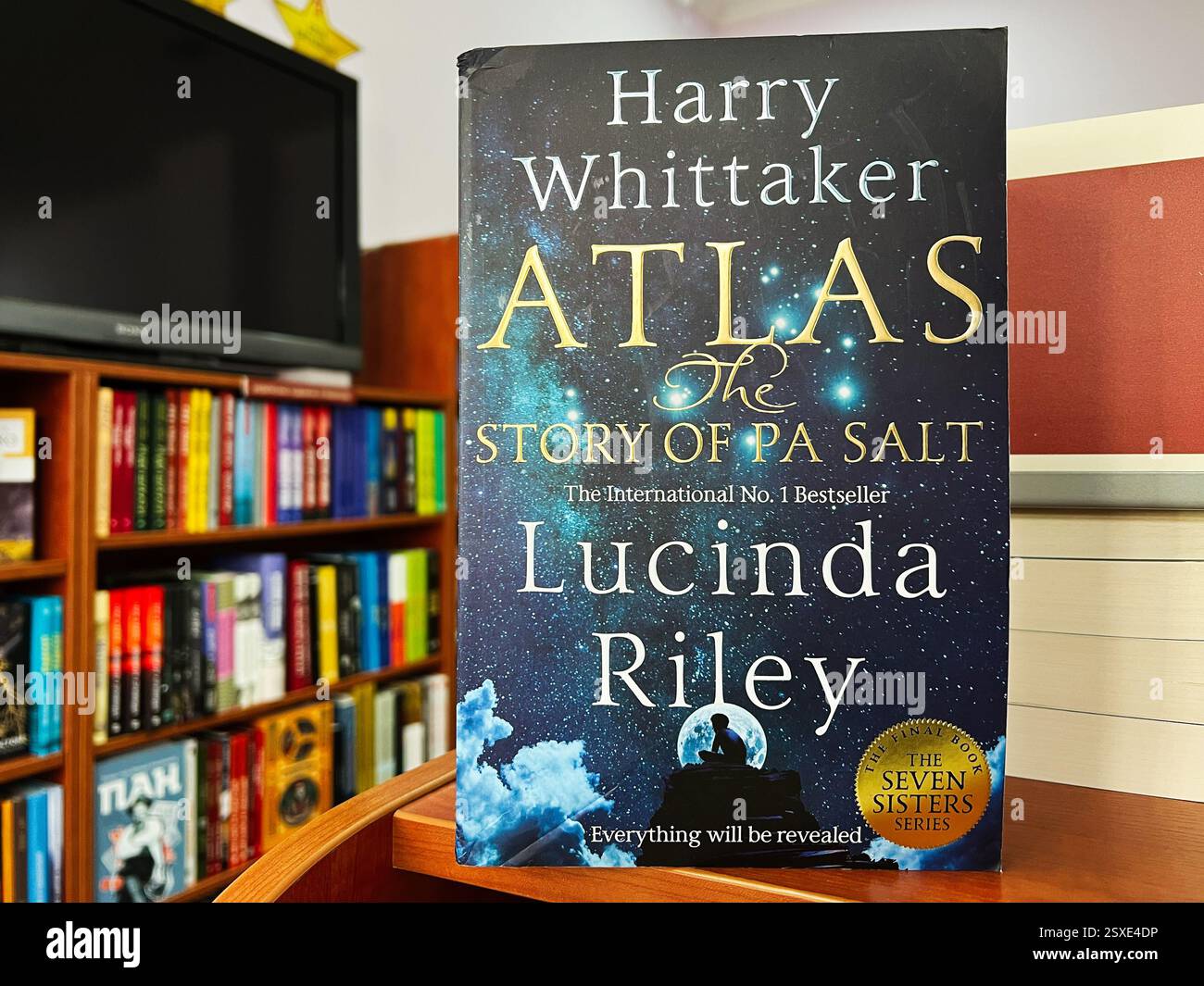 Lviv, Ukraine - February 20, 2025: Hardcover book of Atlas: The Story ...