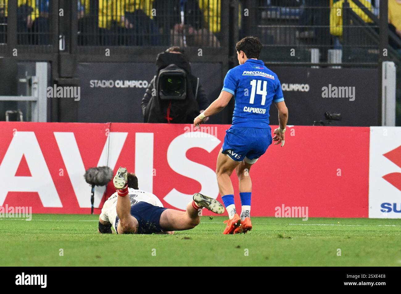 Pierre-Louis Barassi of France in action during the Guinness Six ...