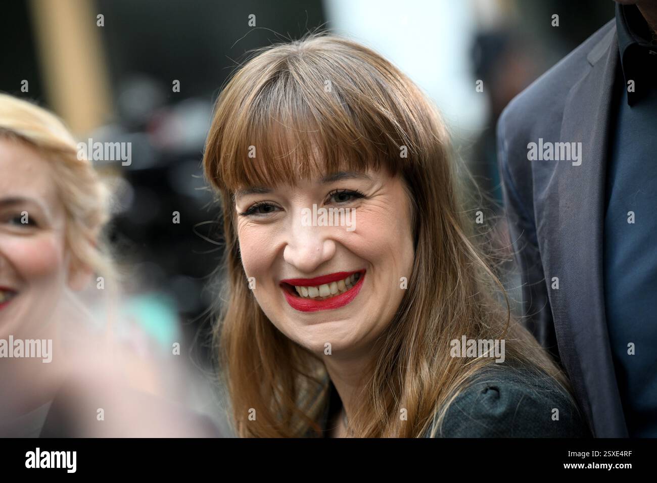24 February 2025, Berlin: Heidi Reichinnek, top candidate for Die Linke ...