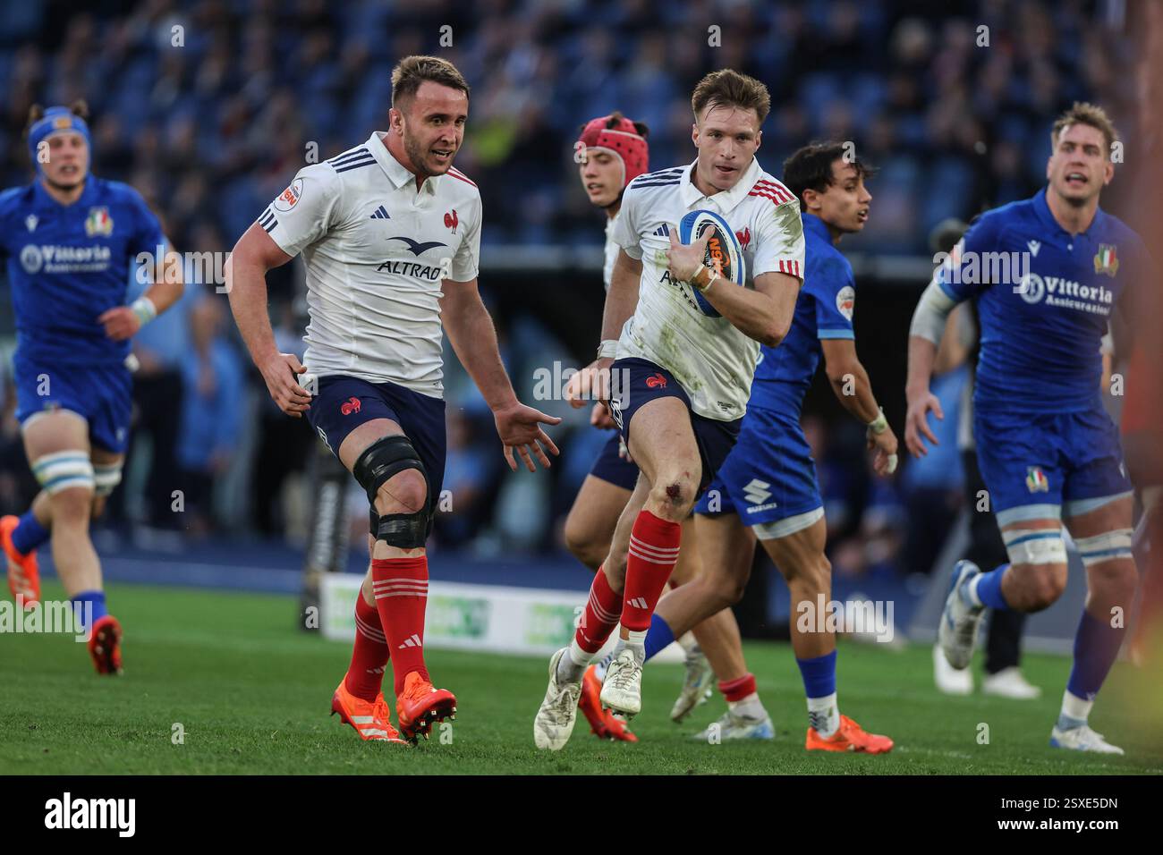 Leo Barre of France seen in action during the Guinness Six Nations 2025 ...