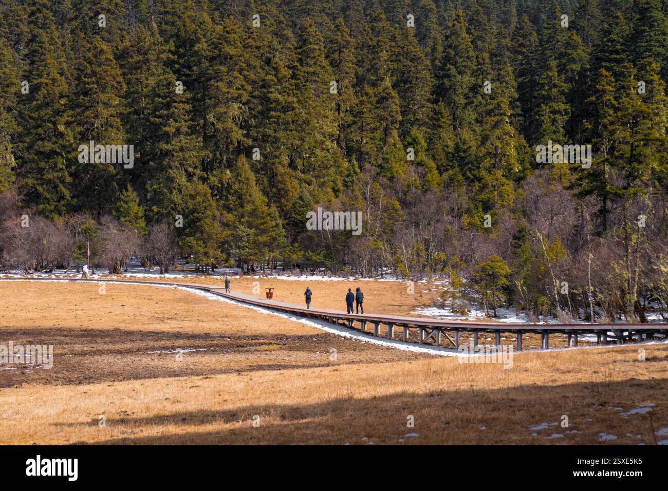 Deqen, China's Yunnan Province. 23rd Feb, 2025. Tourists visit Potatso ...