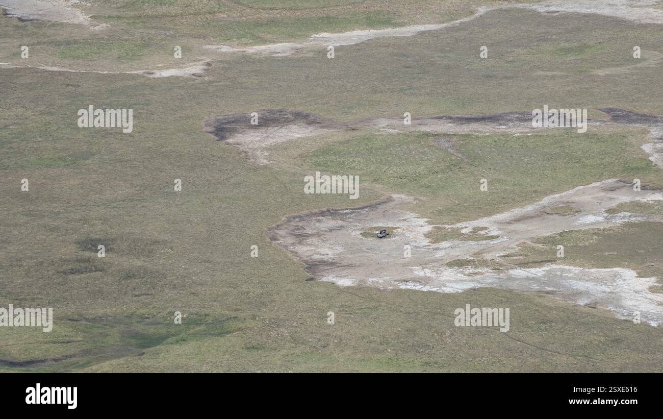 Aerial View of Distinct and Unique Soil Patterns Alongside Diverse ...