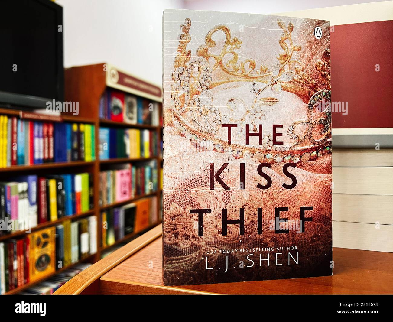 Lviv, Ukraine - February 20, 2025: A captivating book cover display of ...