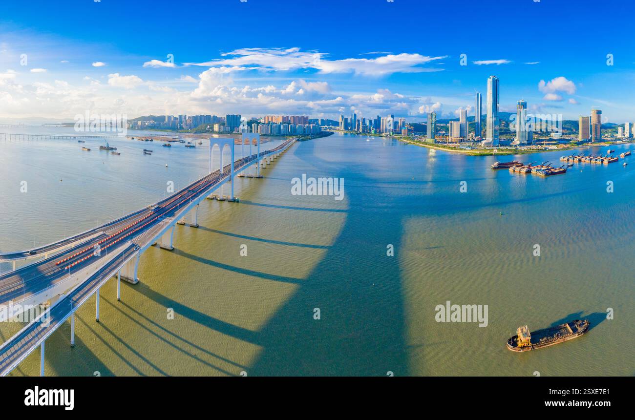 Aerial view of the Sai Wan Bridge in Macau, China Stock Photo - Alamy