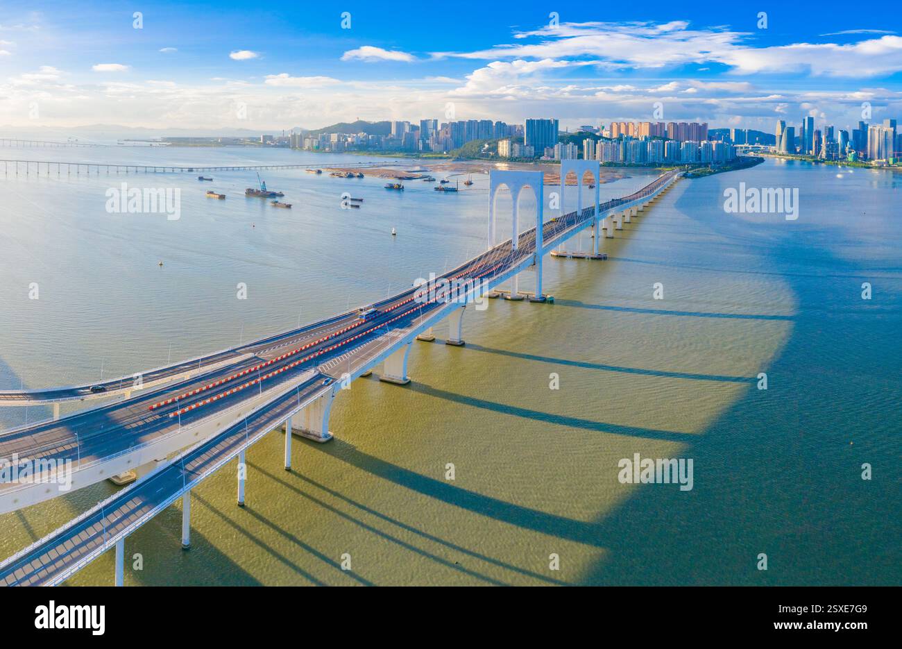Aerial view of the Sai Wan Bridge in Macau, China Stock Photo - Alamy