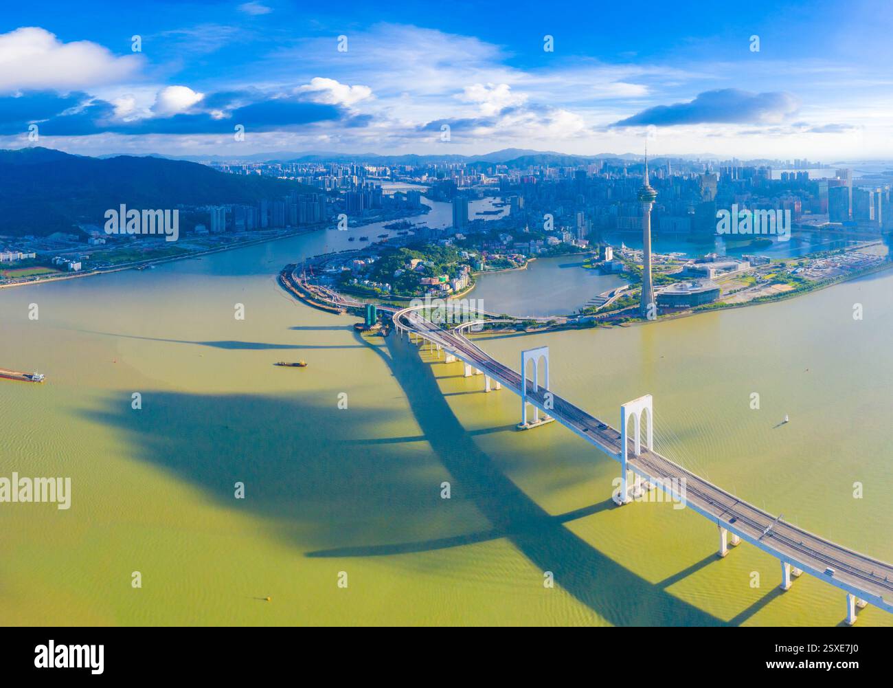 Aerial view of the Sai Wan Bridge in Macau, China Stock Photo - Alamy