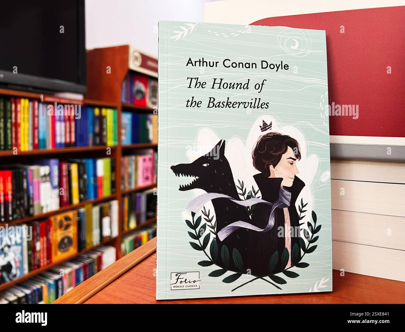 Lviv, Ukraine - February 20, 2025: Book cover of The Hound of the ...