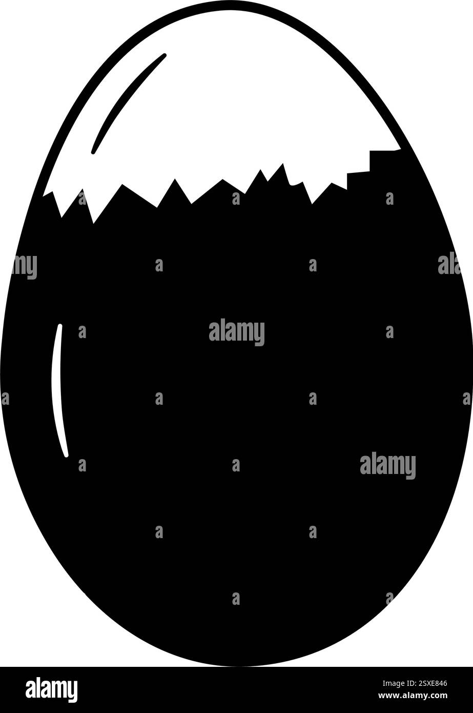 Boiled egg in white Black and White Stock Photos & Images - Alamy