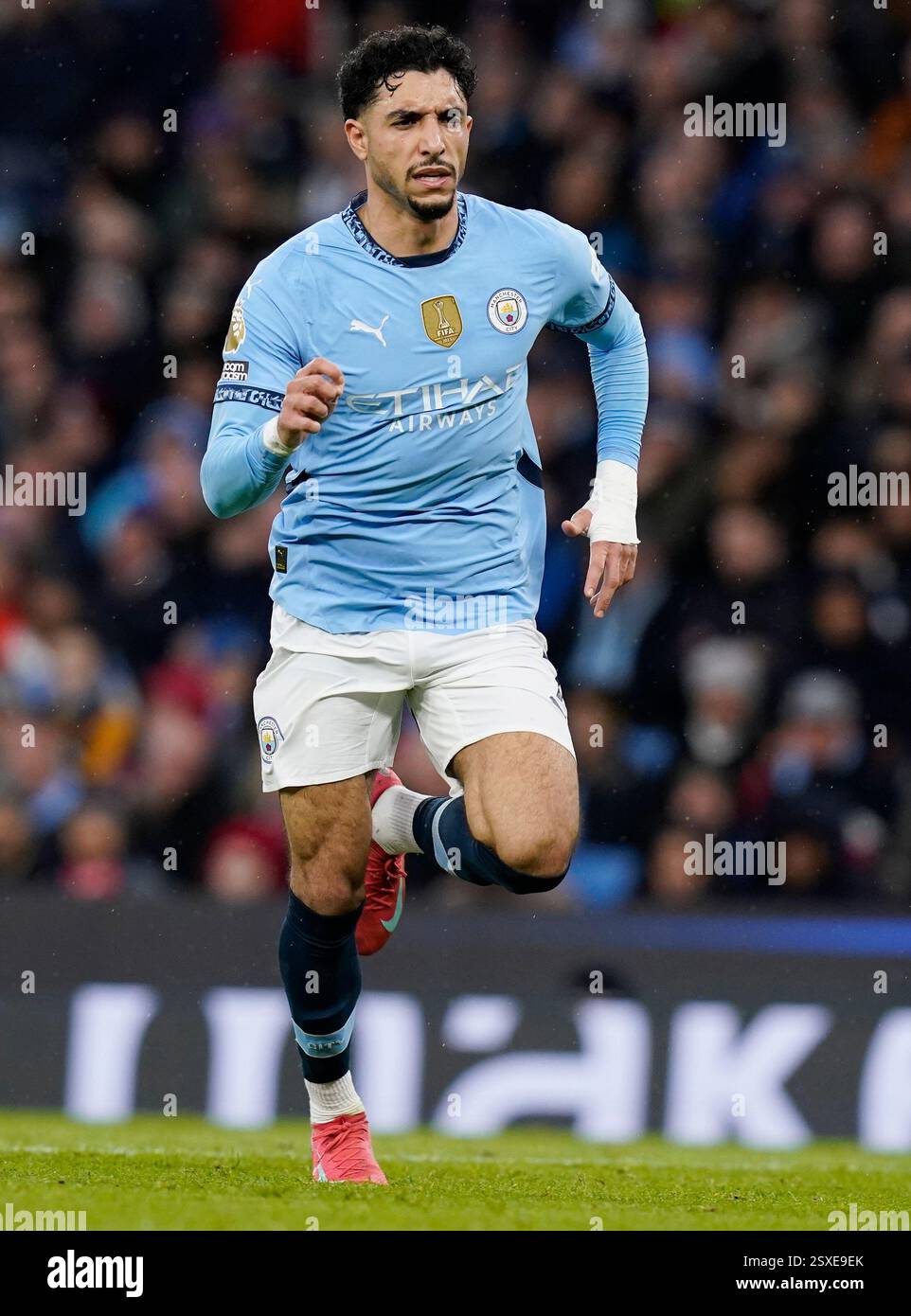 Manchester, UK. 23rd Feb, 2025. Omar Marmoush of Manchester City during ...