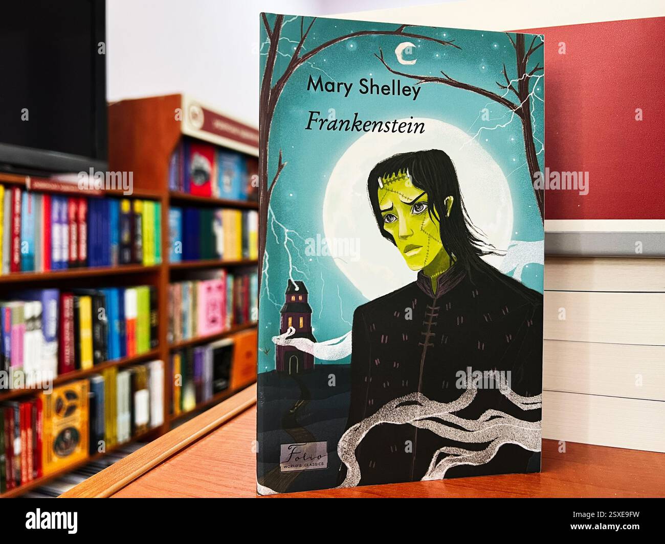 Mary shelley frankenstein book cover hi-res stock photography and ...