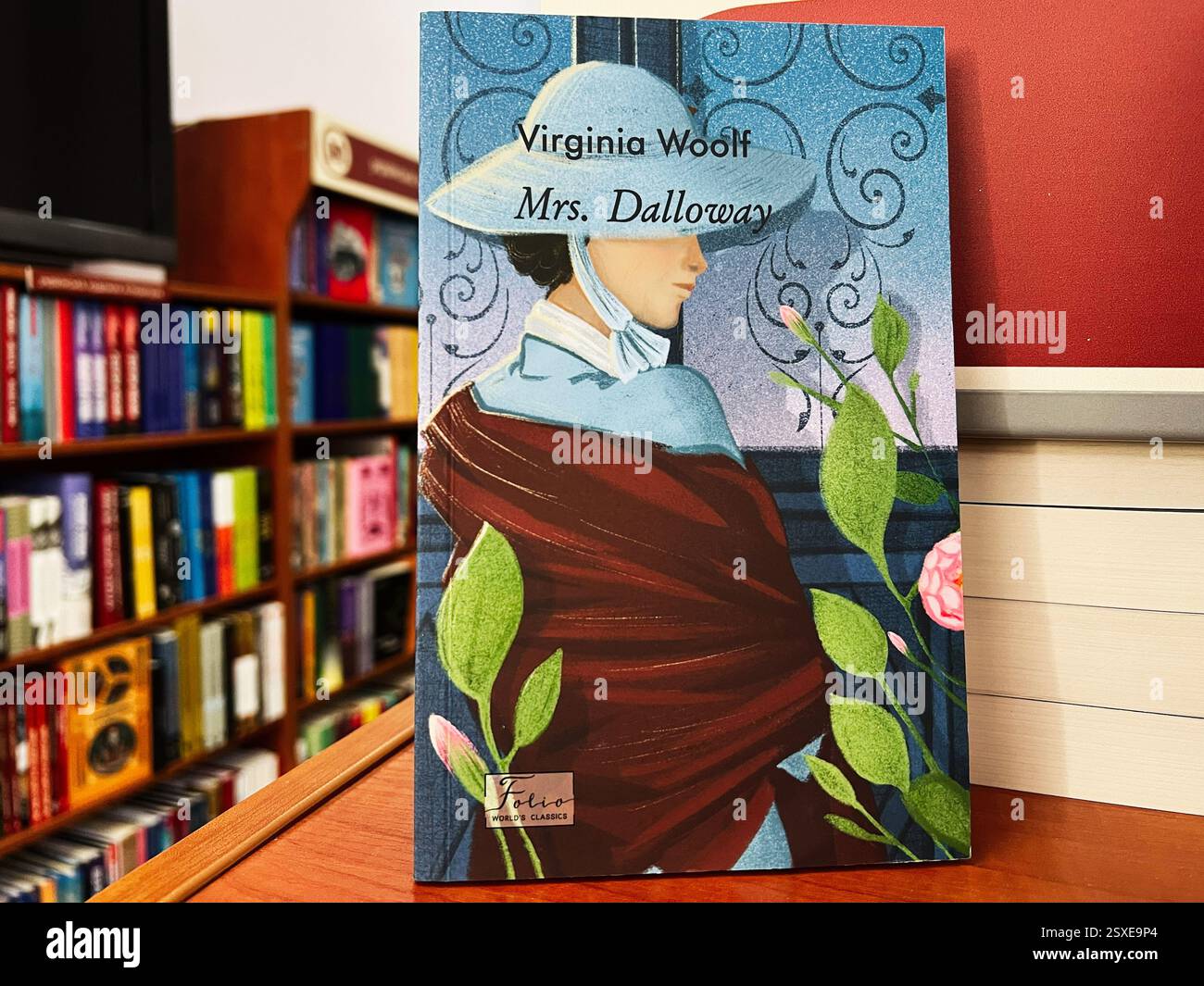 Lviv, Ukraine - February 20, 2025: Artistic book cover of Mrs. Dalloway ...