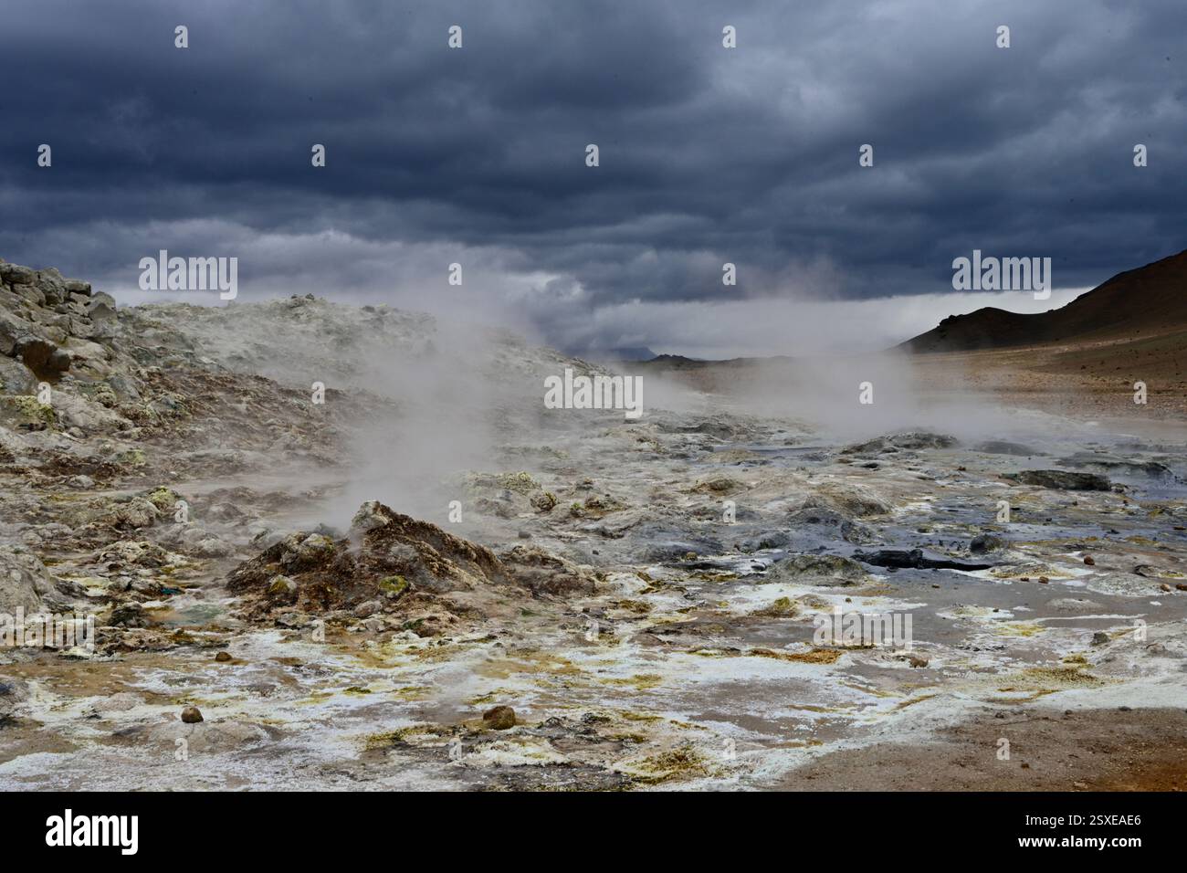 The incredible mud pools of Námafjall, Iceland Stock Photo - Alamy