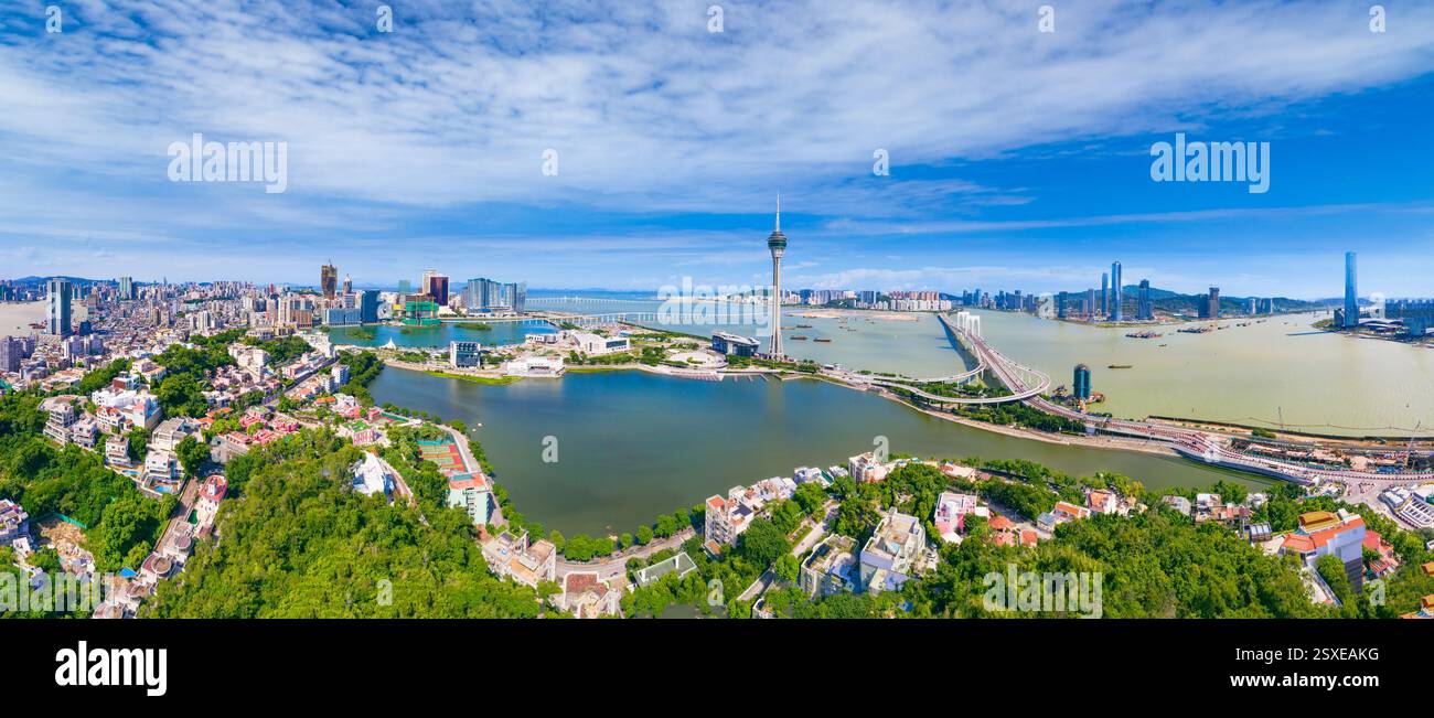 Aerial Scenery of Zhuhai and Macau Bay in China Stock Photo - Alamy