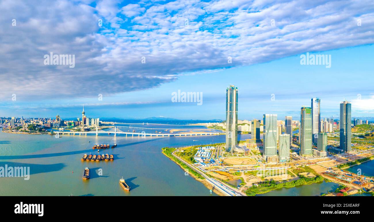Aerial Scenery of Zhuhai and Macau Bay in China Stock Photo - Alamy