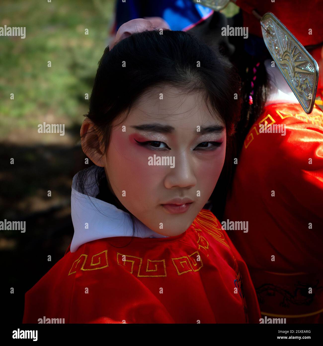 Italy, Rome, Piazza Vittorio: portraits of Chinese girls in traditional ...
