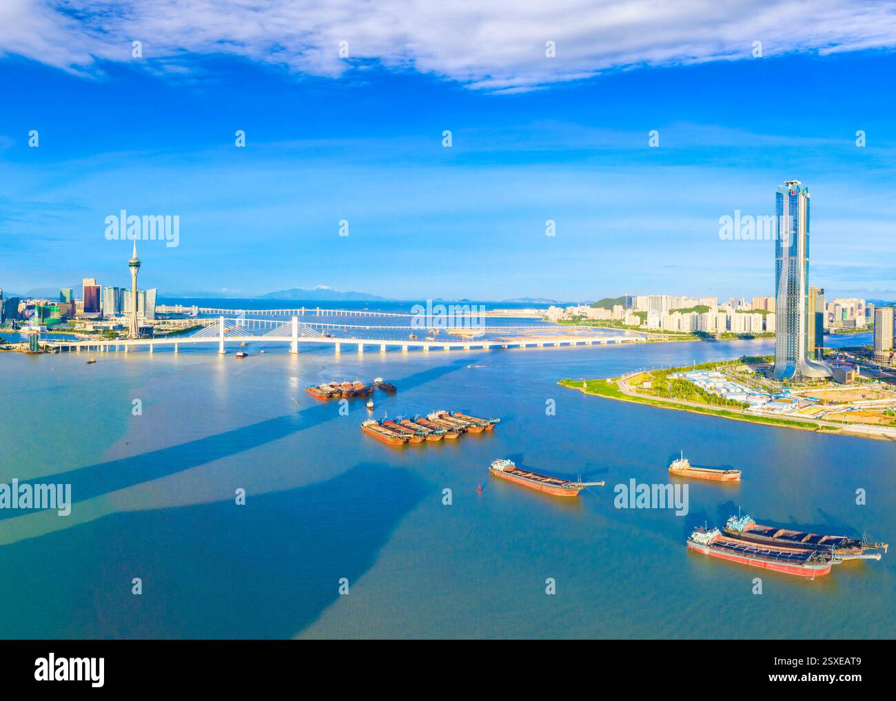 Aerial Scenery of Zhuhai and Macau Bay in China Stock Photo - Alamy