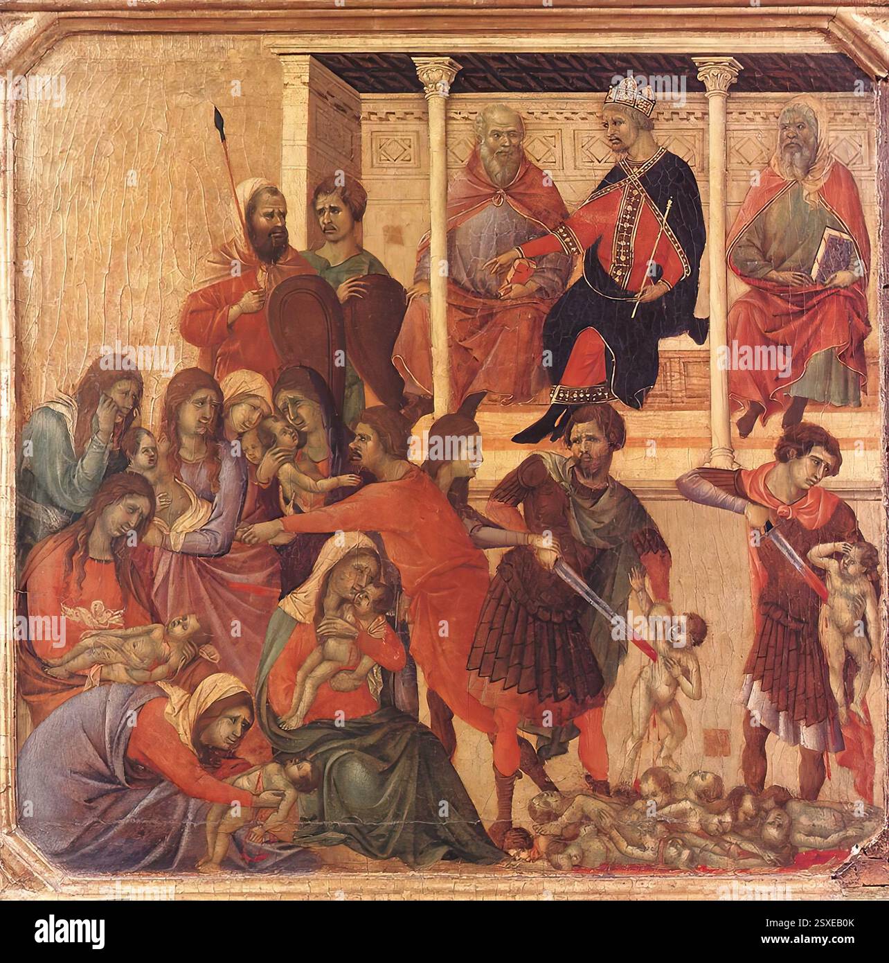 DUCCIO di Buoninsegna (b. ca. 1255, Siena, d. 1319, Siena) Slaughter of ...