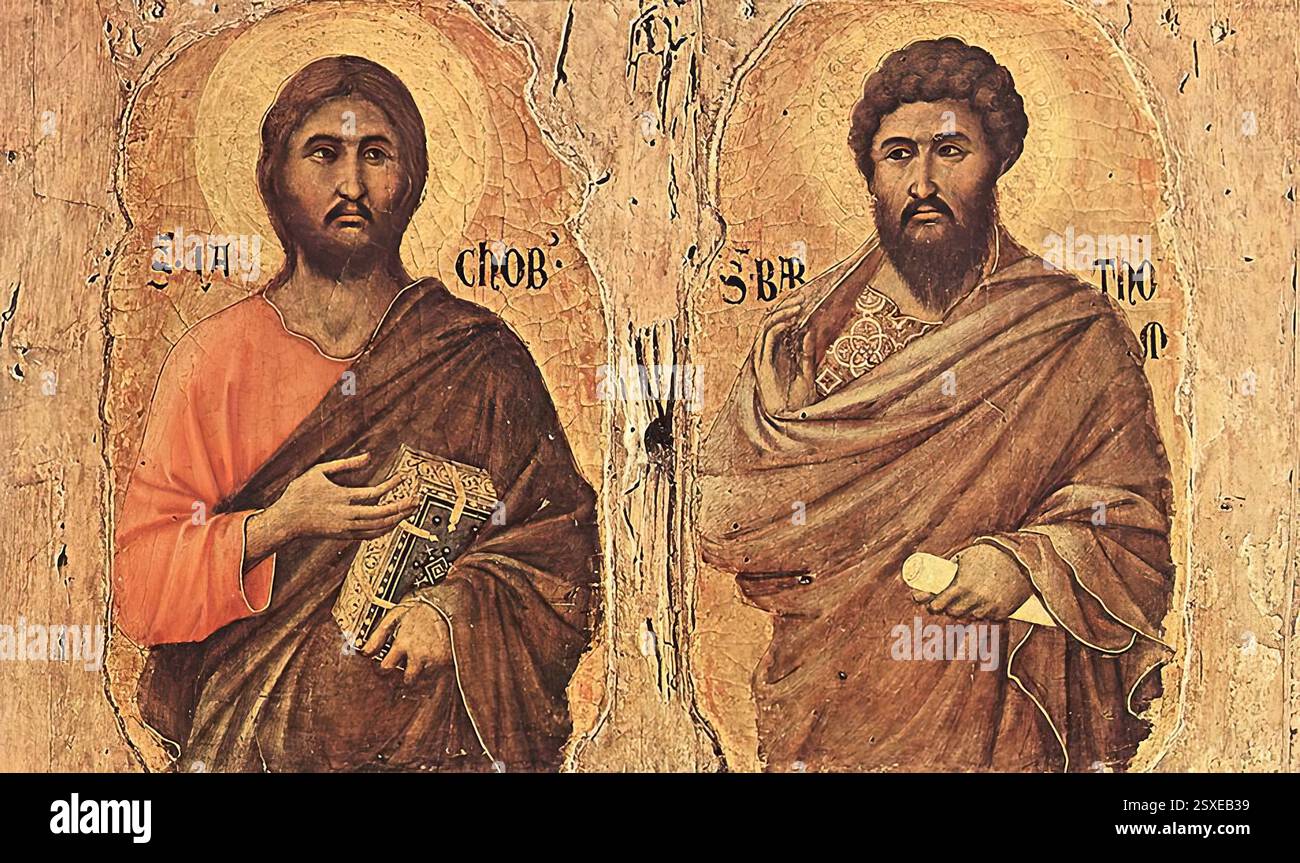 DUCCIO di Buoninsegna (b. ca. 1255, Siena, d. 1319, Siena) Maestà (detail) 1308-11 Tempera on ...